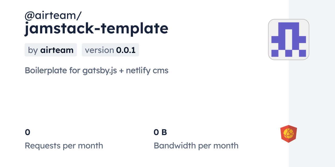 @airteam/jamstack-template CDN by jsDelivr - A CDN for npm and GitHub