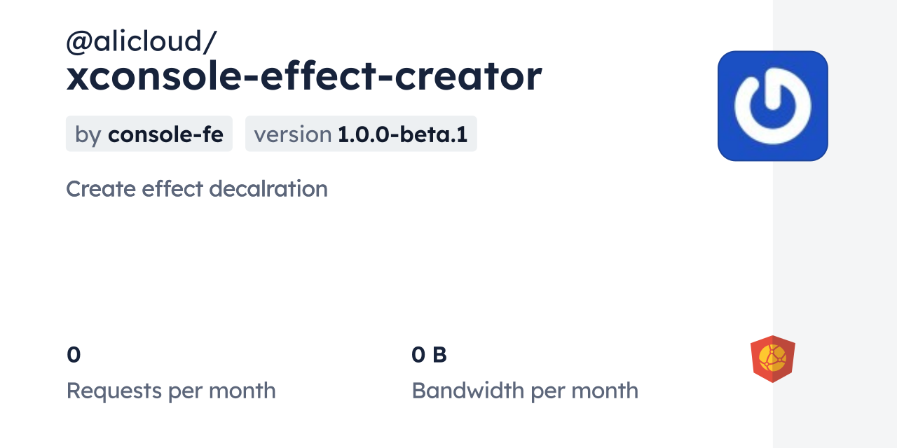 @alicloud/xconsole-effect-creator CDN by jsDelivr - A CDN for npm and GitHub
