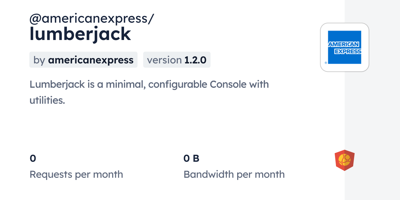 @americanexpress/lumberjack CDN by jsDelivr - A CDN for npm and GitHub