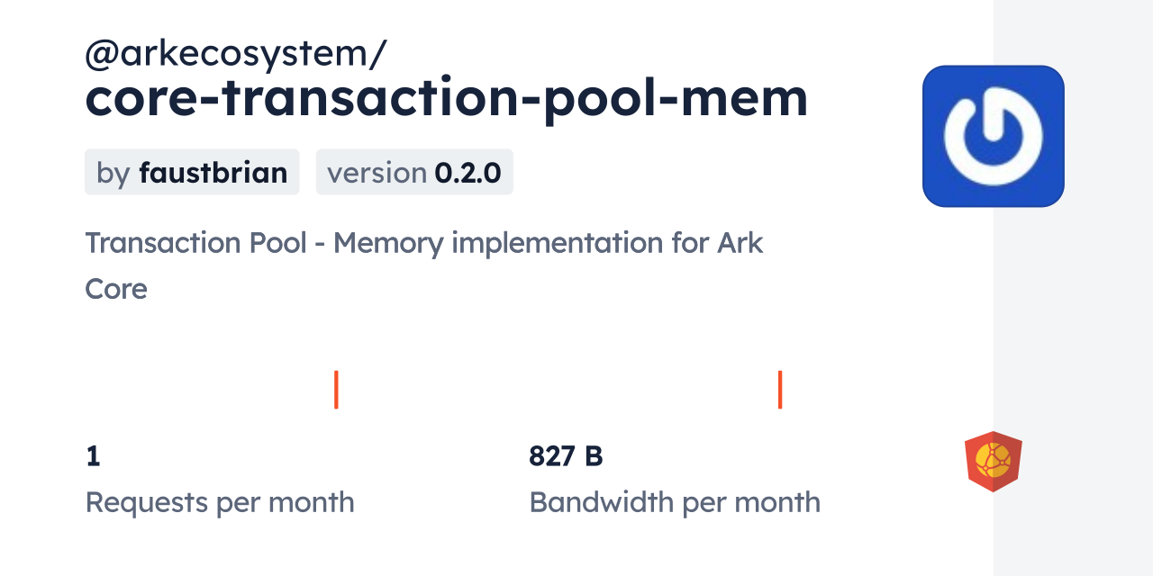 @arkecosystem/core-transaction-pool-mem CDN by jsDelivr - A CDN for npm and GitHub
