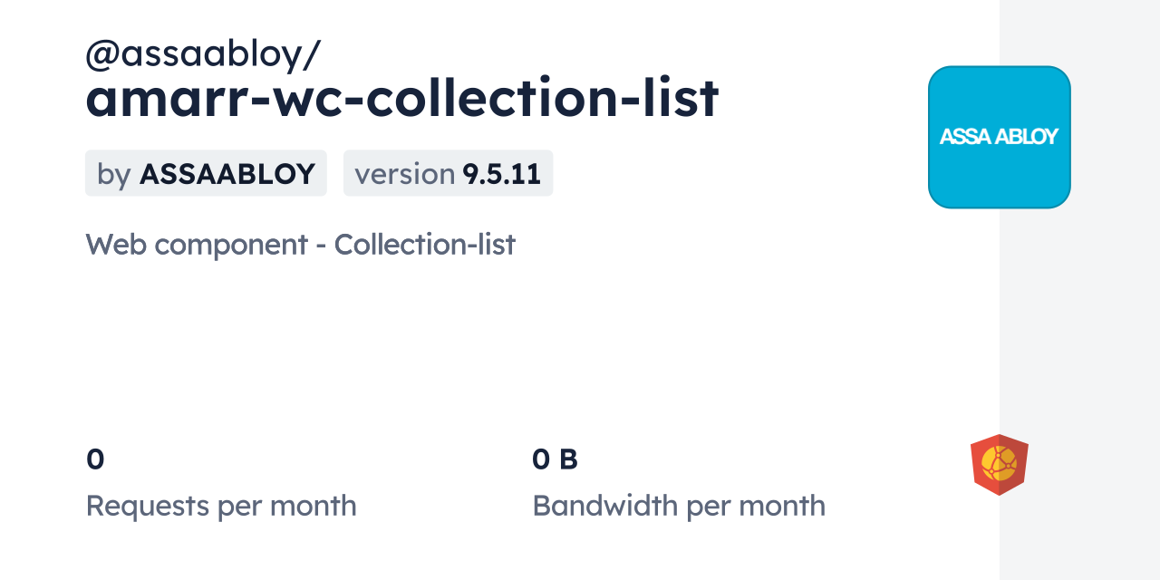 @assaabloy/amarr-wc-collection-list CDN by jsDelivr - A CDN for npm and GitHub