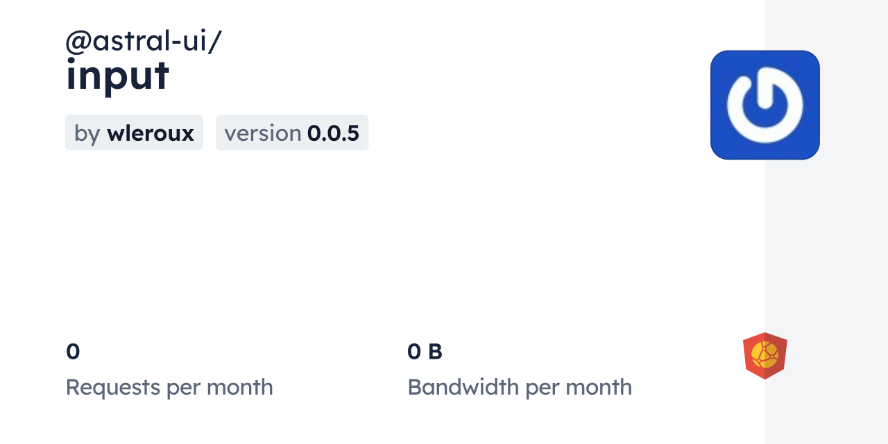 @astral-ui/input CDN by jsDelivr - A CDN for npm and GitHub