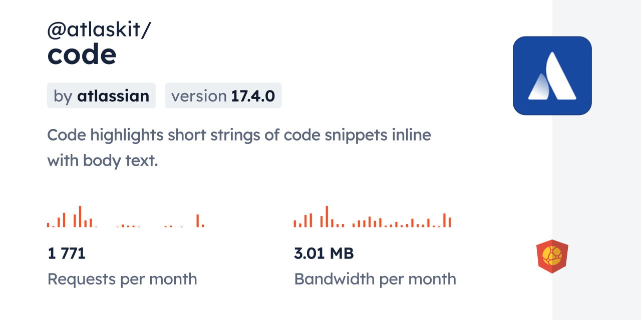 @atlaskit/code CDN by jsDelivr - A CDN for npm and GitHub