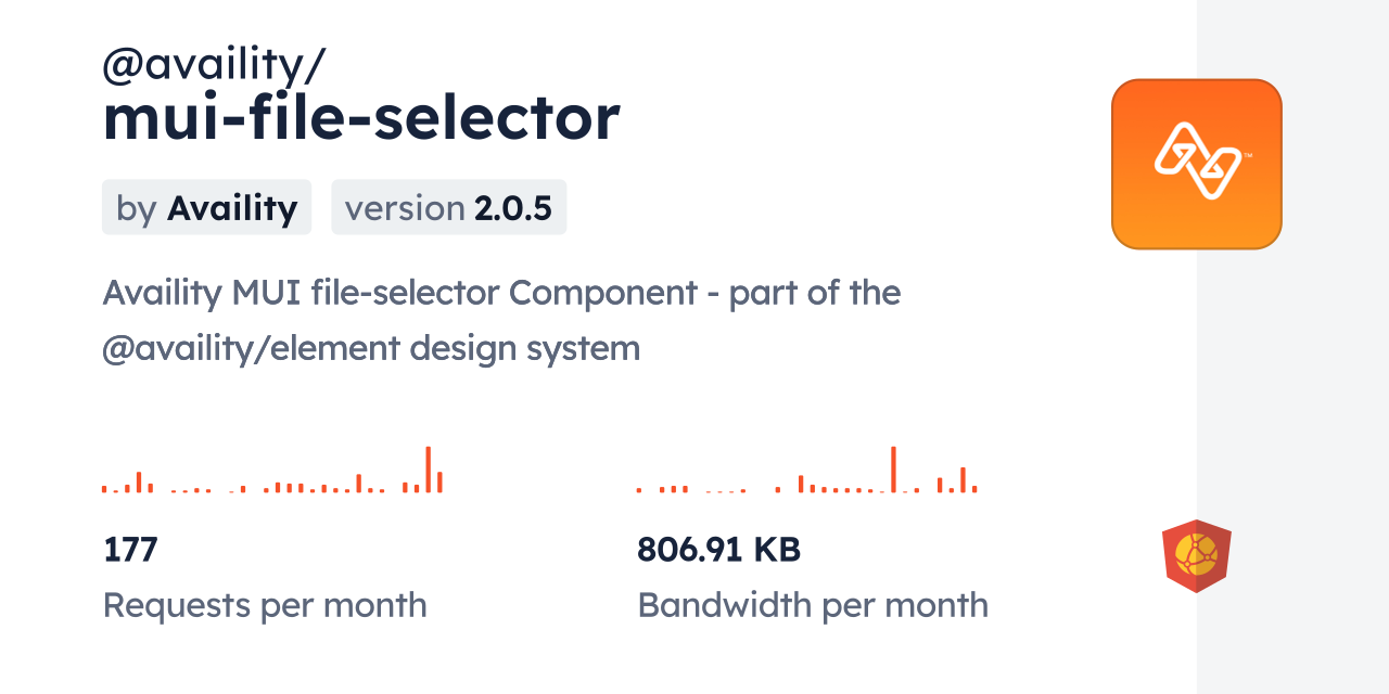 @availity/mui-file-selector CDN by jsDelivr - A CDN for npm and GitHub
