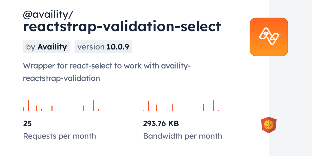 @availity/reactstrap-validation-select CDN by jsDelivr - A CDN for npm and GitHub