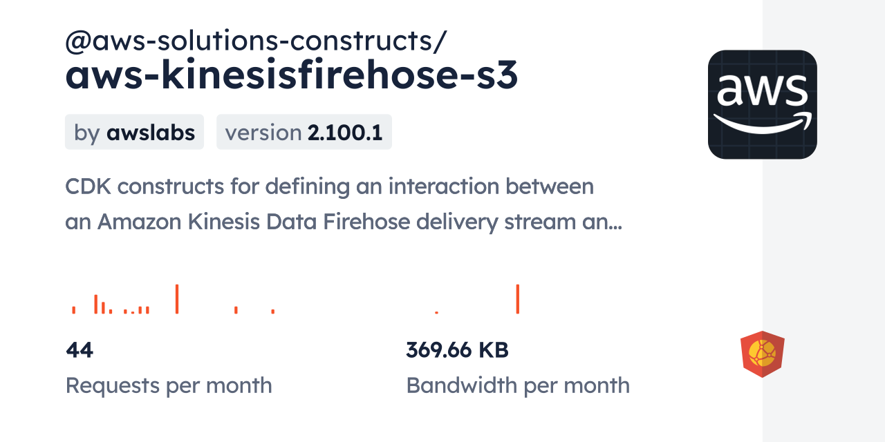 @aws-solutions-constructs/aws-kinesisfirehose-s3 CDN by jsDelivr - A ...