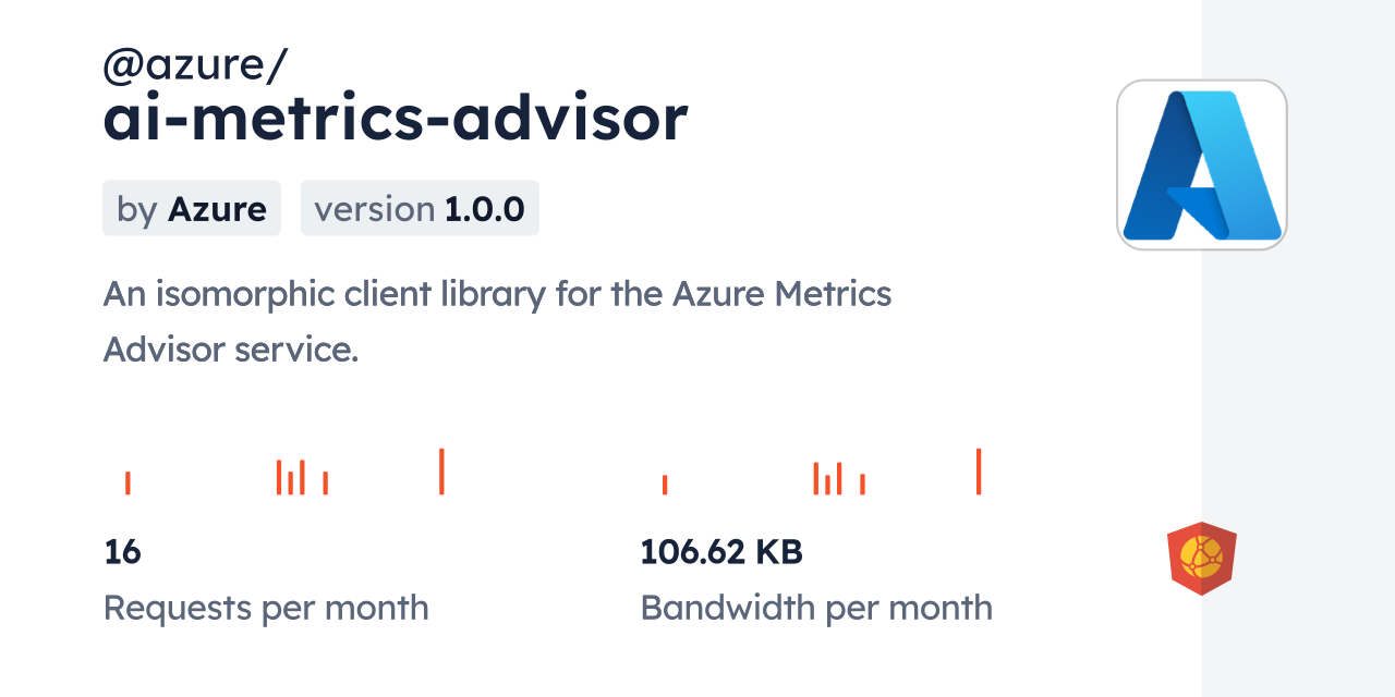 @azure/ai-metrics-advisor CDN by jsDelivr - A CDN for npm and GitHub