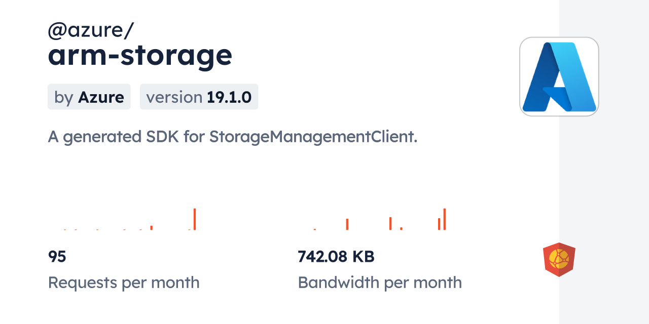 @azure/arm-storage CDN by jsDelivr - A CDN for npm and GitHub