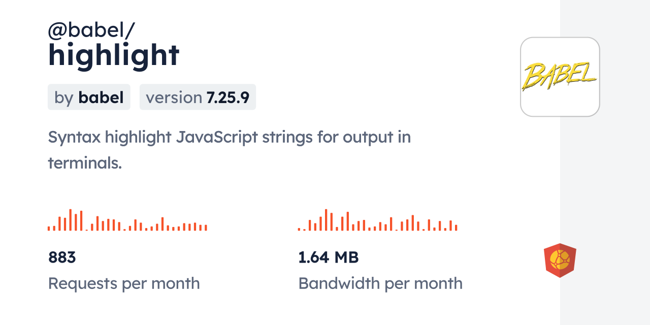 @babel/highlight CDN by jsDelivr - A CDN for npm and GitHub
