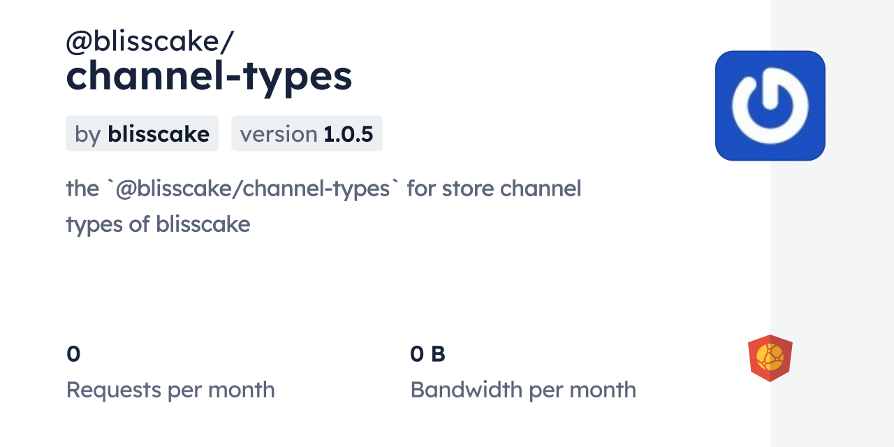 @blisscake/channel-types CDN by jsDelivr - A CDN for npm and GitHub