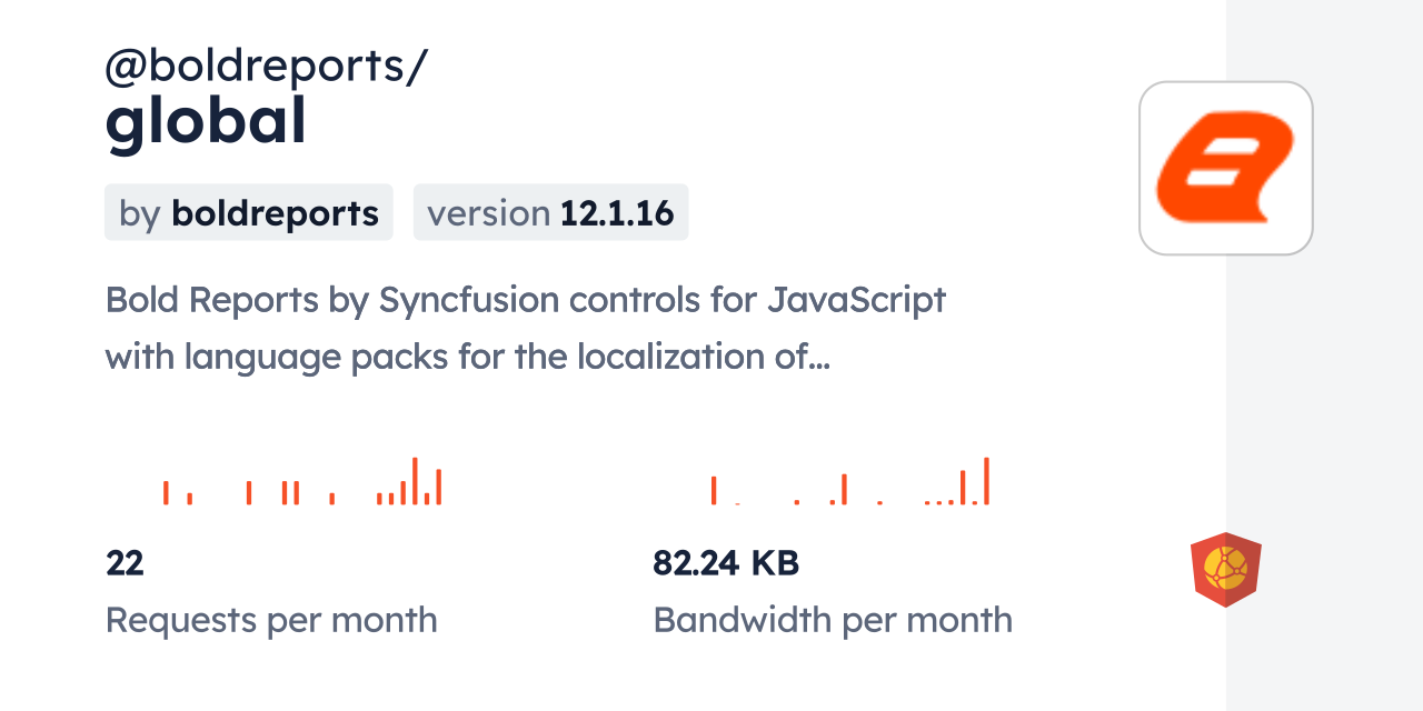 @boldreports/global CDN by jsDelivr - A CDN for npm and GitHub