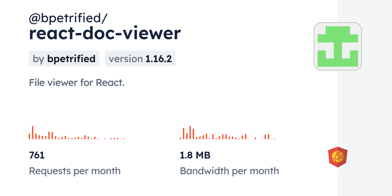 @bpetrified/react-doc-viewer CDN by jsDelivr - A CDN for npm and GitHub