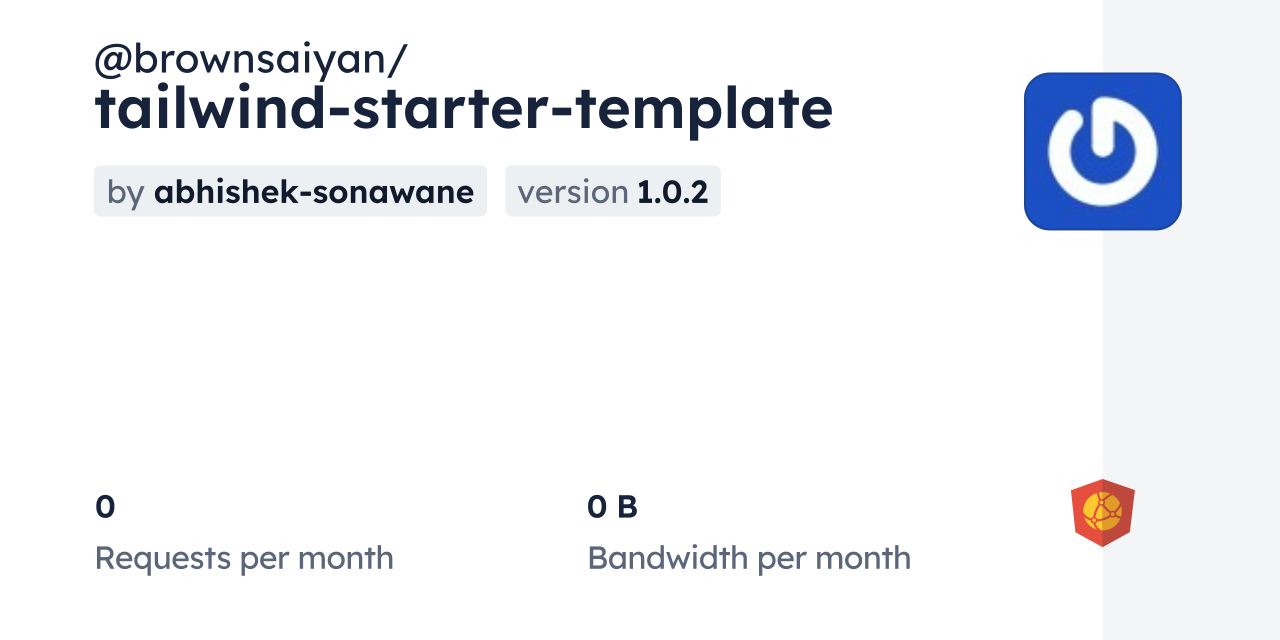 @brownsaiyan/tailwind-starter-template CDN by jsDelivr - A CDN for npm and GitHub