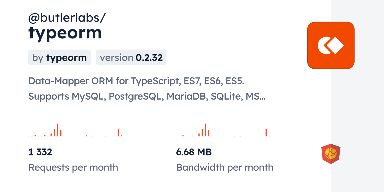 @butlerlabs/typeorm CDN by jsDelivr - A CDN for npm and GitHub