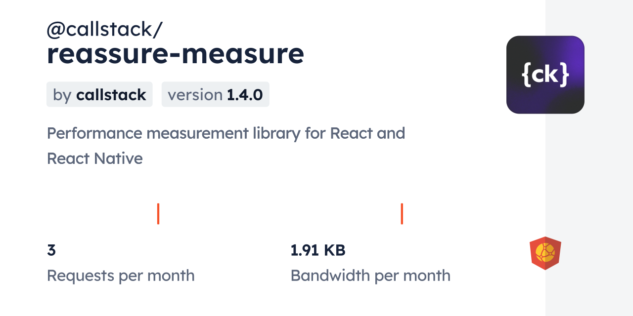 @callstack/reassure-measure CDN by jsDelivr - A CDN for npm and GitHub