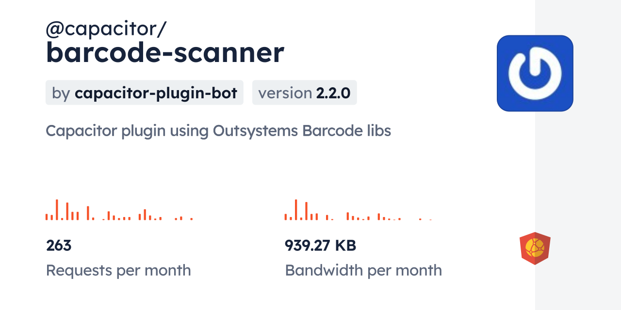 @capacitor/barcode-scanner CDN by jsDelivr - A CDN for npm and GitHub