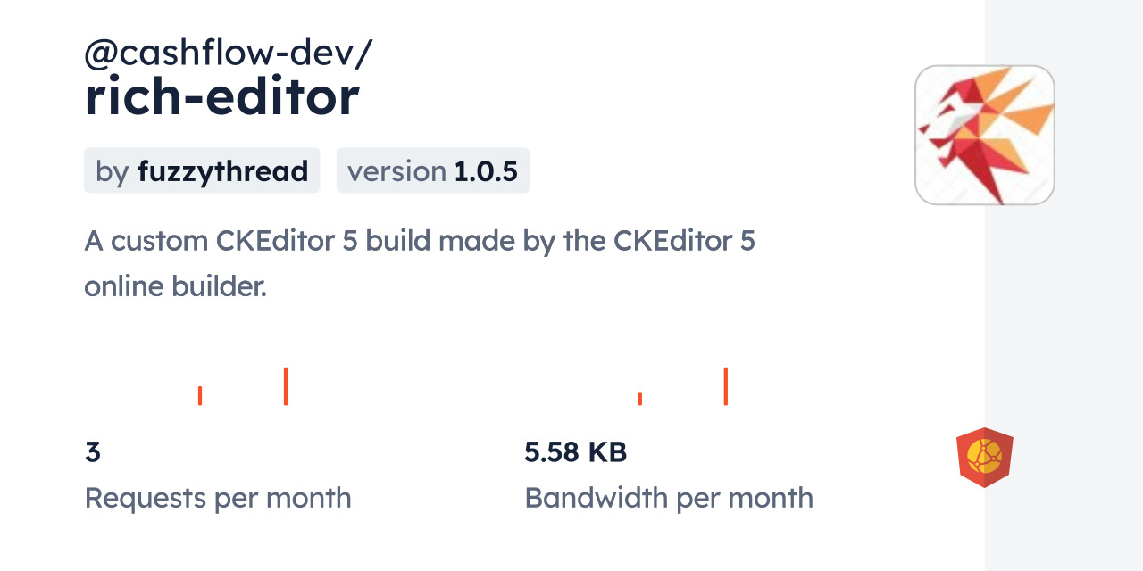 @cashflow-dev/rich-editor CDN by jsDelivr - A CDN for npm and GitHub