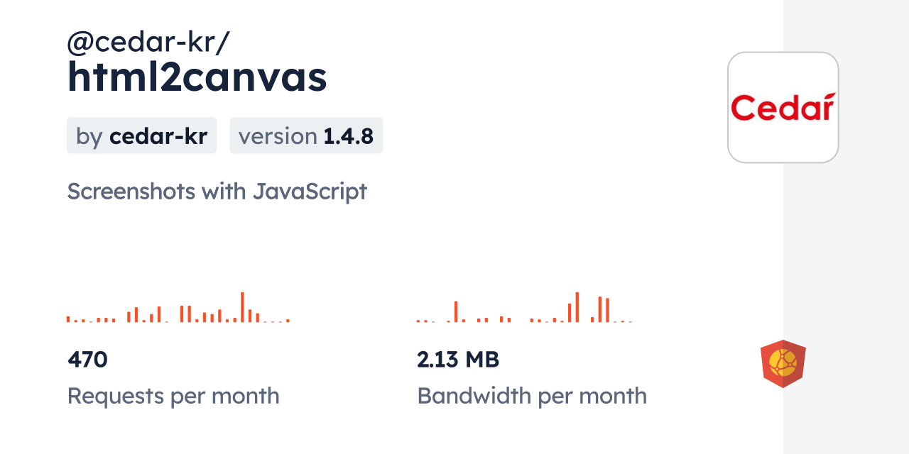 @cedar-kr/html2canvas CDN by jsDelivr - A CDN for npm and GitHub