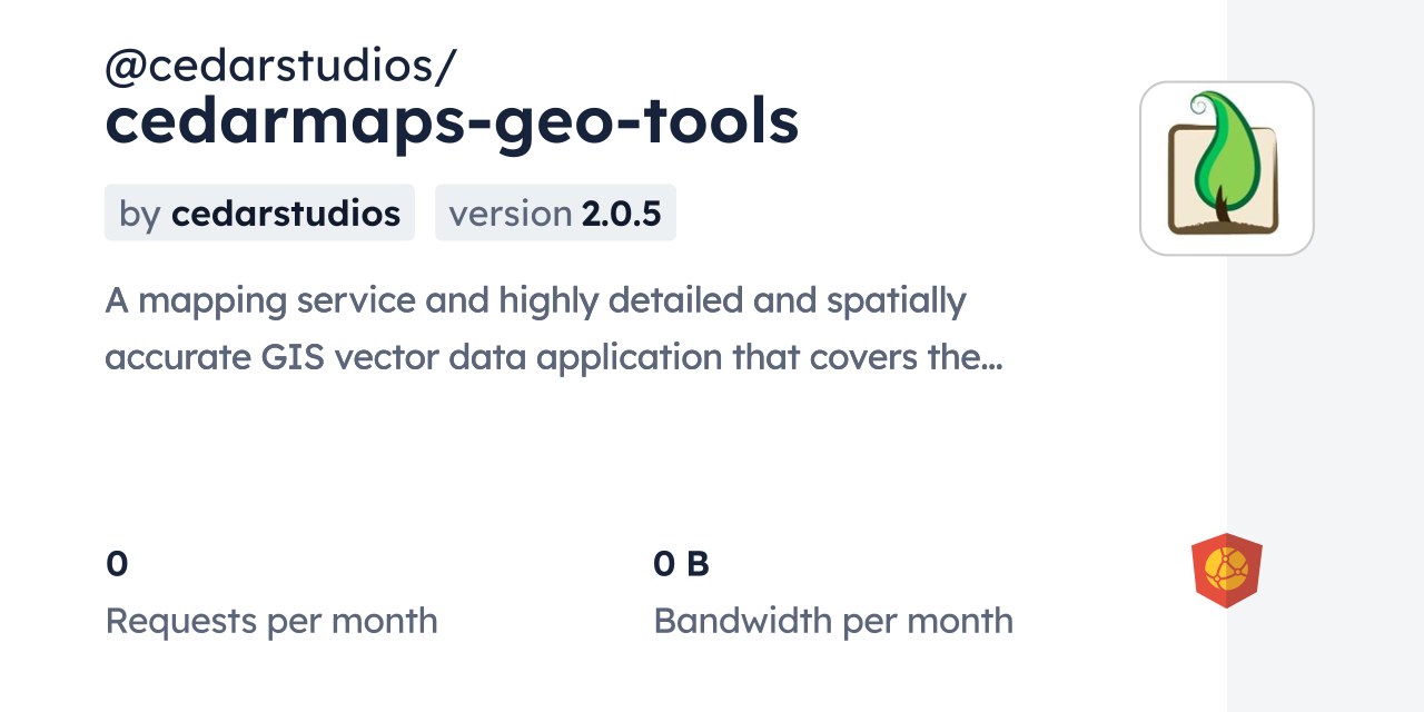 @cedarstudios/cedarmaps-geo-tools CDN by jsDelivr - A CDN for npm and GitHub