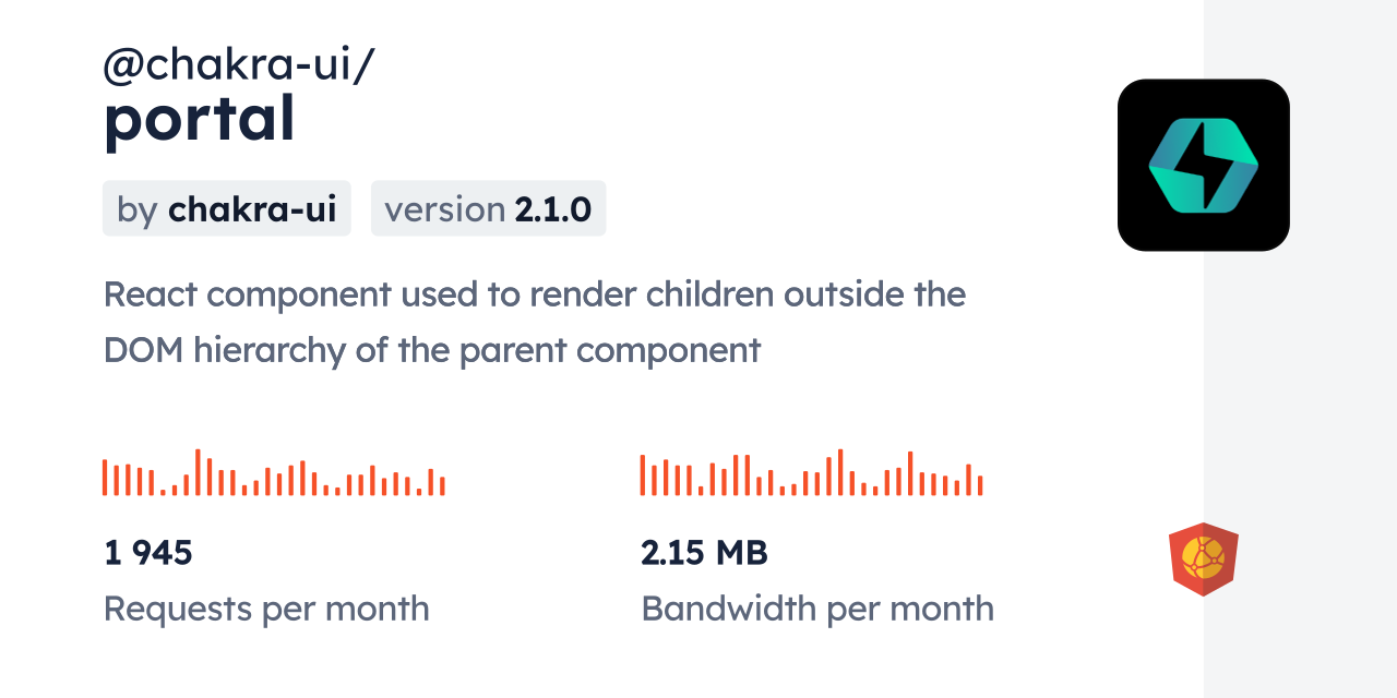 @chakra-ui/portal CDN by jsDelivr - A CDN for npm and GitHub