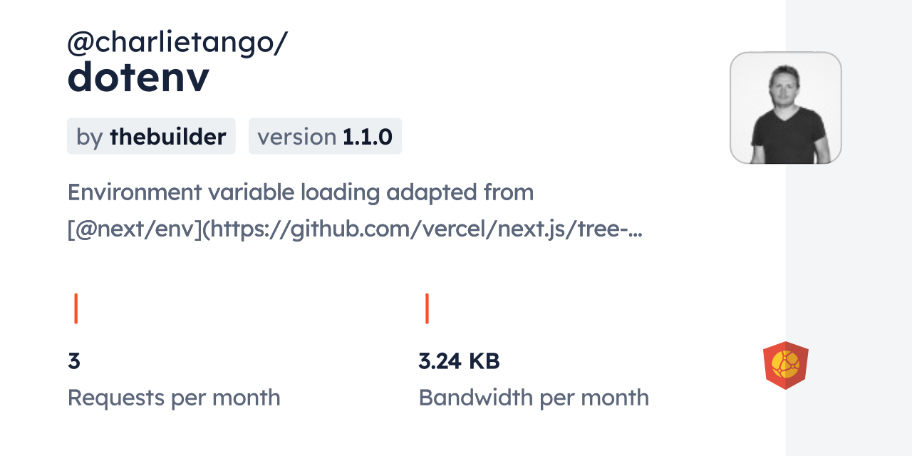@charlietango/dotenv CDN by jsDelivr - A CDN for npm and GitHub