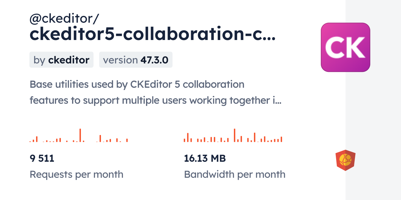 @ckeditor/ckeditor5-collaboration-core CDN by jsDelivr - A CDN for npm and GitHub