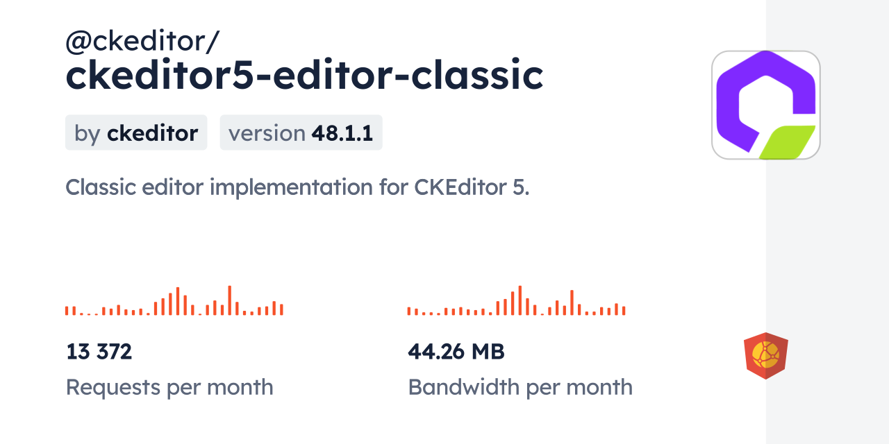 @ckeditor/ckeditor5-editor-classic CDN by jsDelivr - A CDN for npm and ...