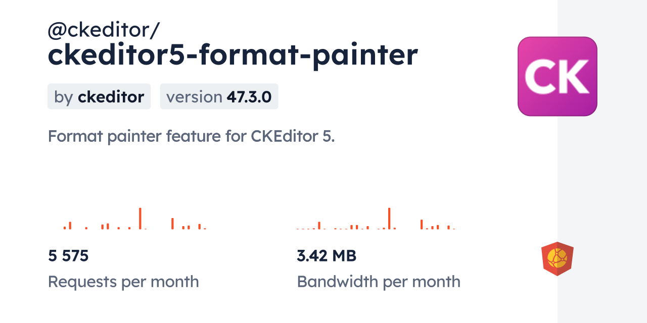 @ckeditor/ckeditor5-format-painter CDN by jsDelivr - A CDN for npm and GitHub