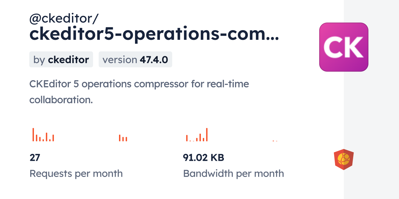 @ckeditor/ckeditor5-operations-compressor CDN by jsDelivr - A CDN for npm and GitHub
