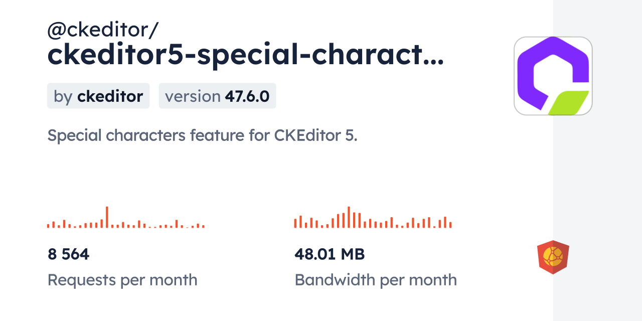 @ckeditor/ckeditor5-special-characters CDN by jsDelivr - A CDN for npm and GitHub