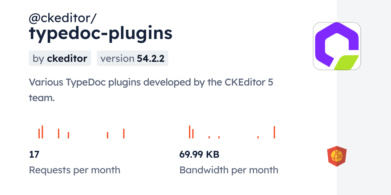 @ckeditor/typedoc-plugins CDN by jsDelivr - A CDN for npm and GitHub
