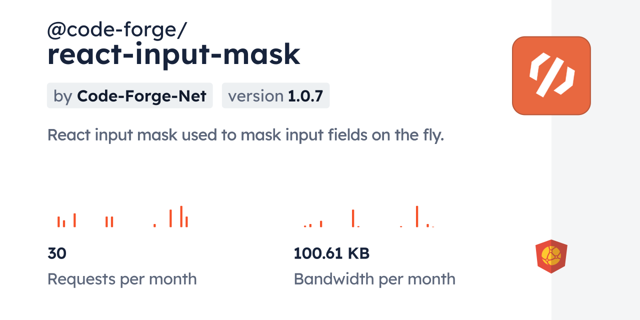 @code-forge/react-input-mask CDN by jsDelivr - A CDN for npm and GitHub