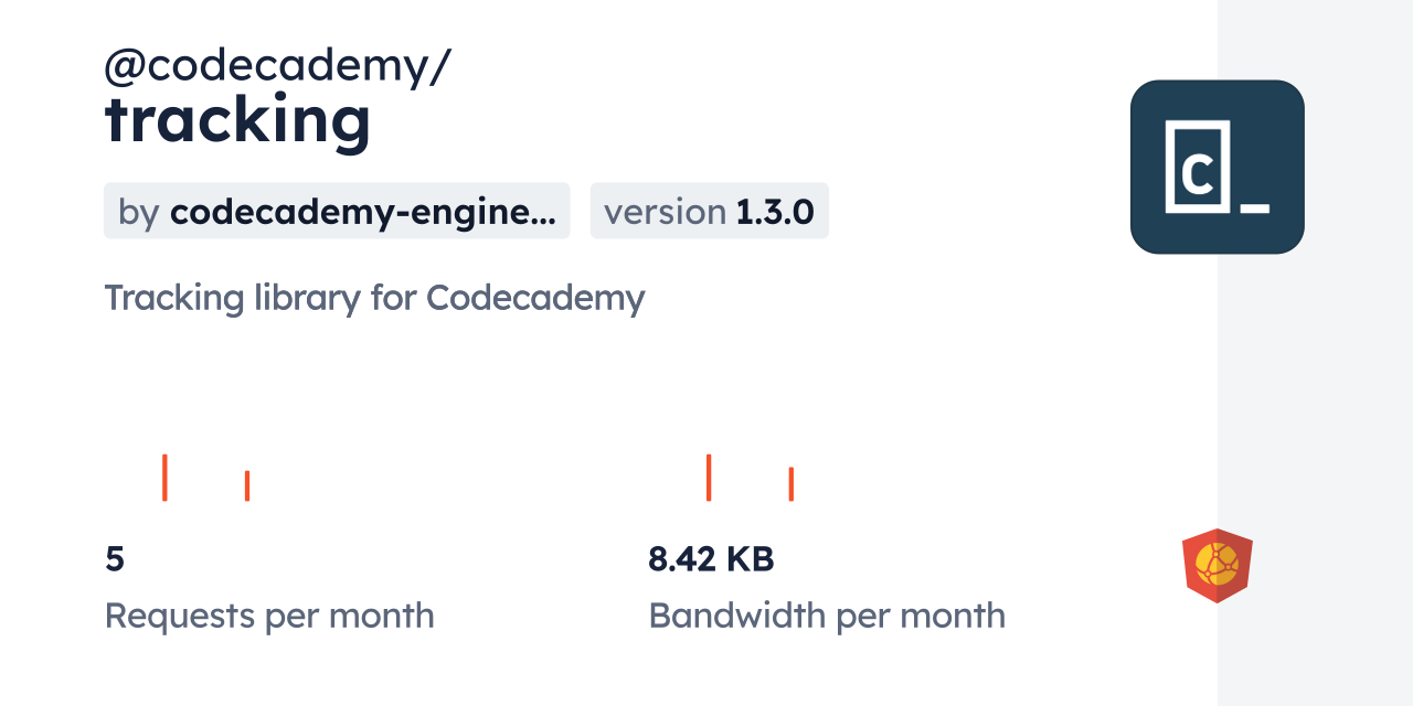 @codecademy/tracking CDN by jsDelivr - A CDN for npm and GitHub