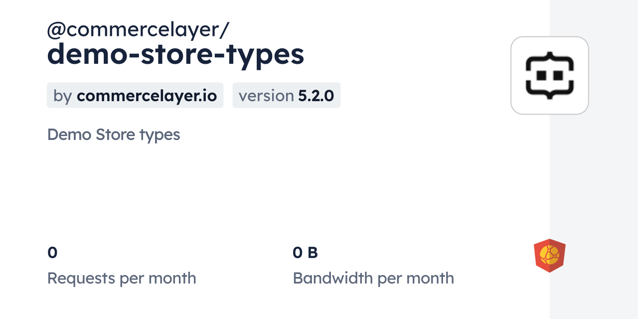 @commercelayer/demo-store-types CDN by jsDelivr - A CDN for npm and GitHub