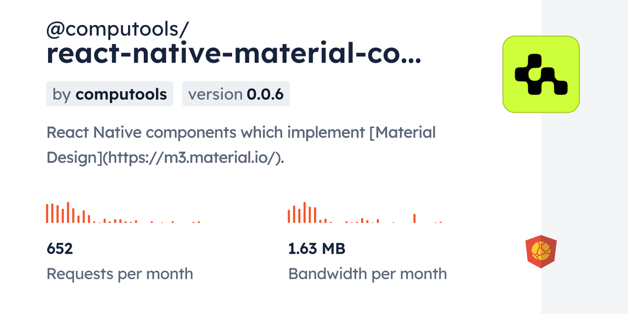 @computools/react-native-material-components CDN by jsDelivr - A CDN for npm and GitHub