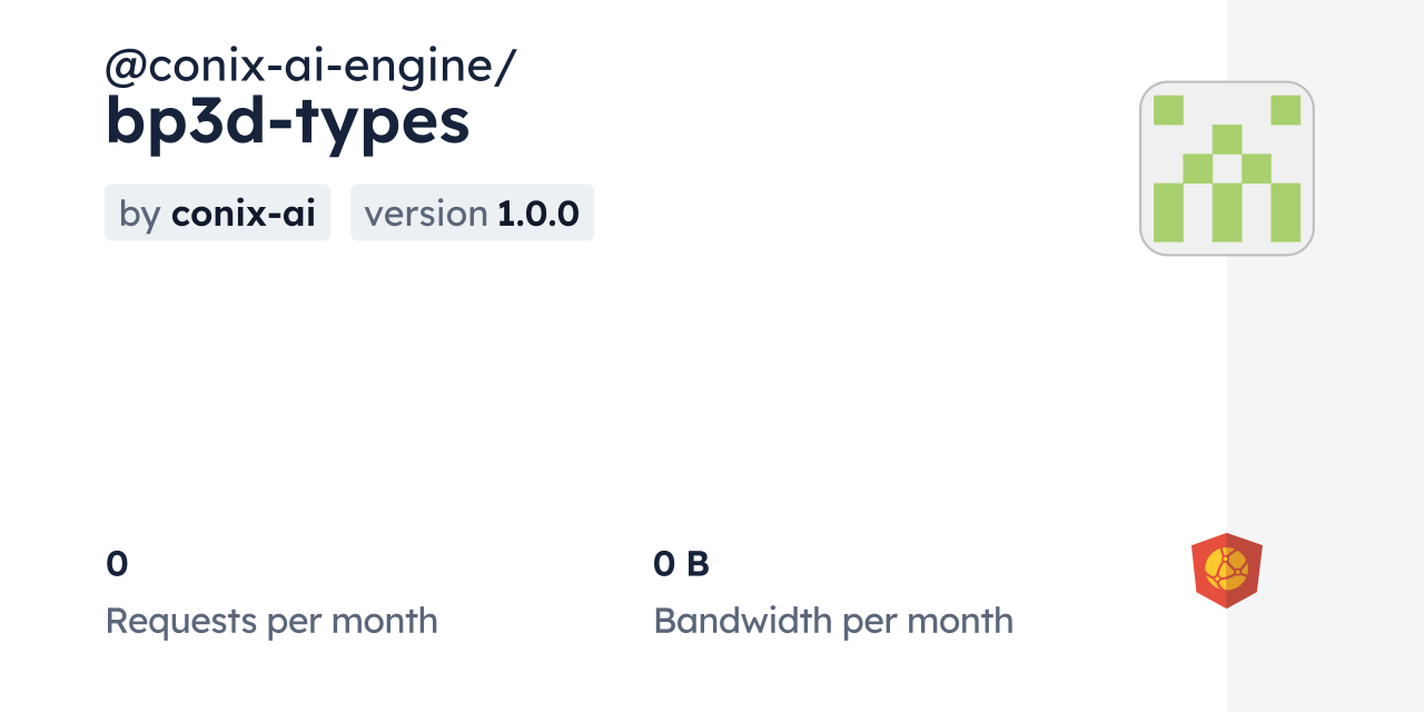 @conix-ai-engine/bp3d-types CDN by jsDelivr - A CDN for npm and GitHub