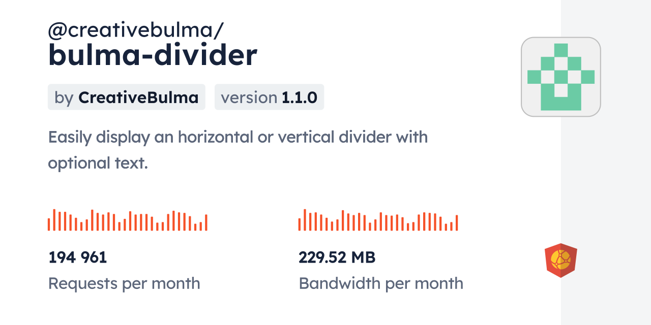 @creativebulma/bulma-divider CDN by jsDelivr - A CDN for npm and GitHub