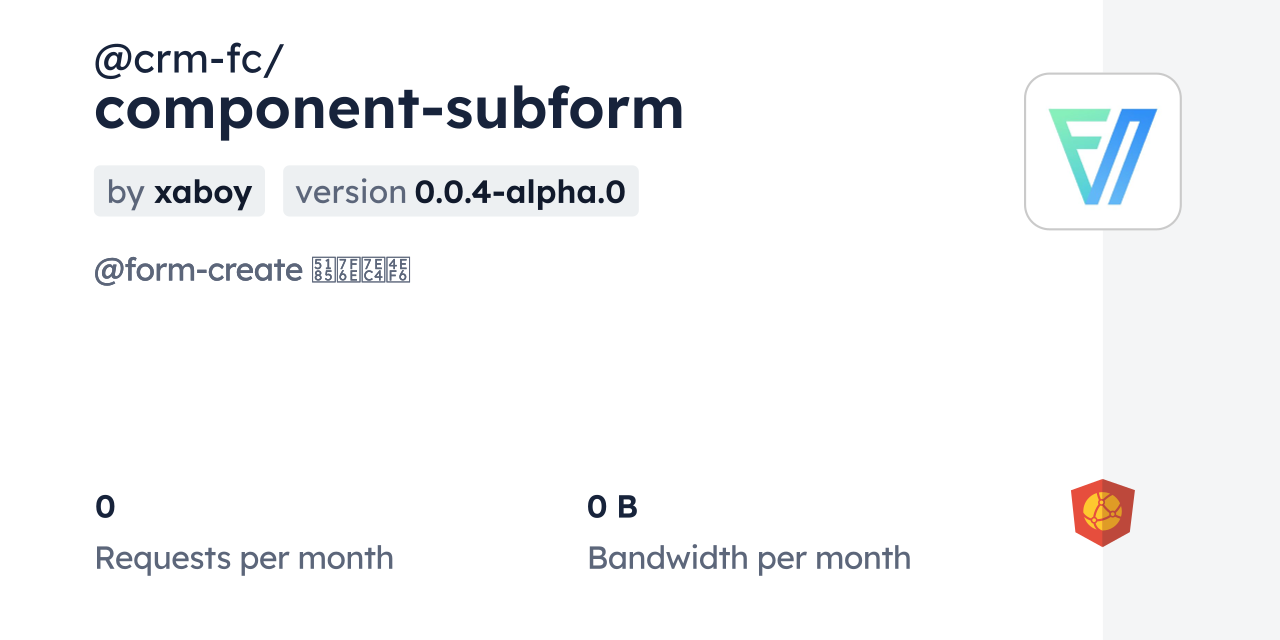 @crm-fc/component-subform CDN by jsDelivr - A CDN for npm and GitHub
