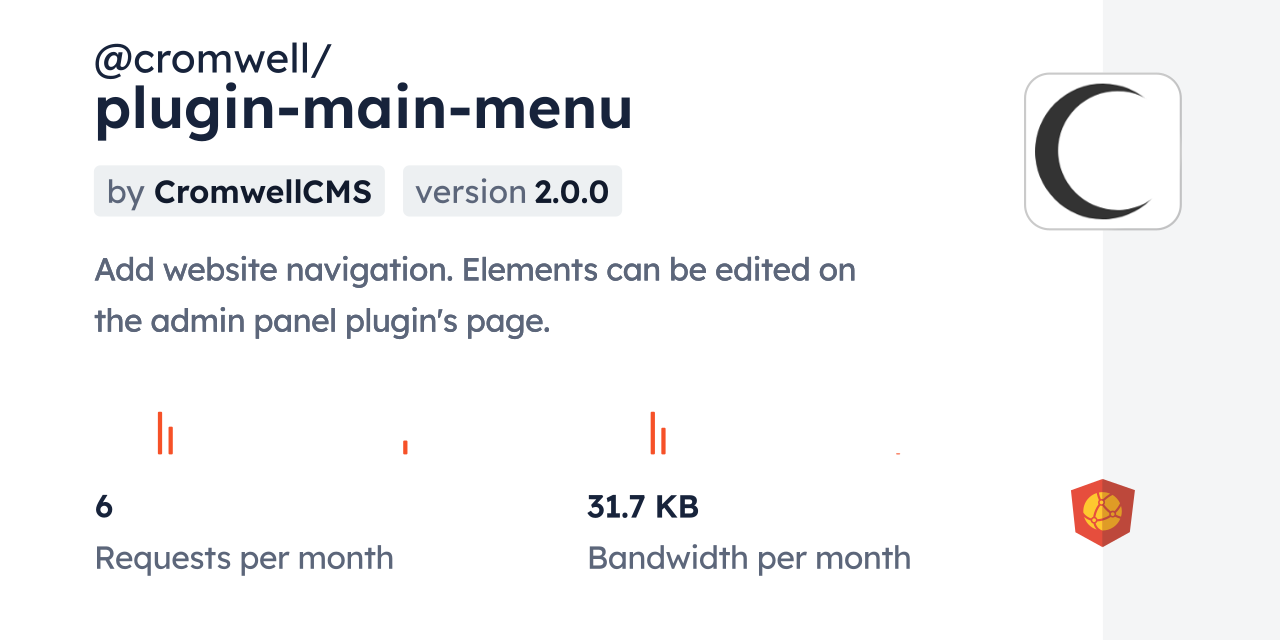 @cromwell/plugin-main-menu CDN by jsDelivr - A CDN for npm and GitHub