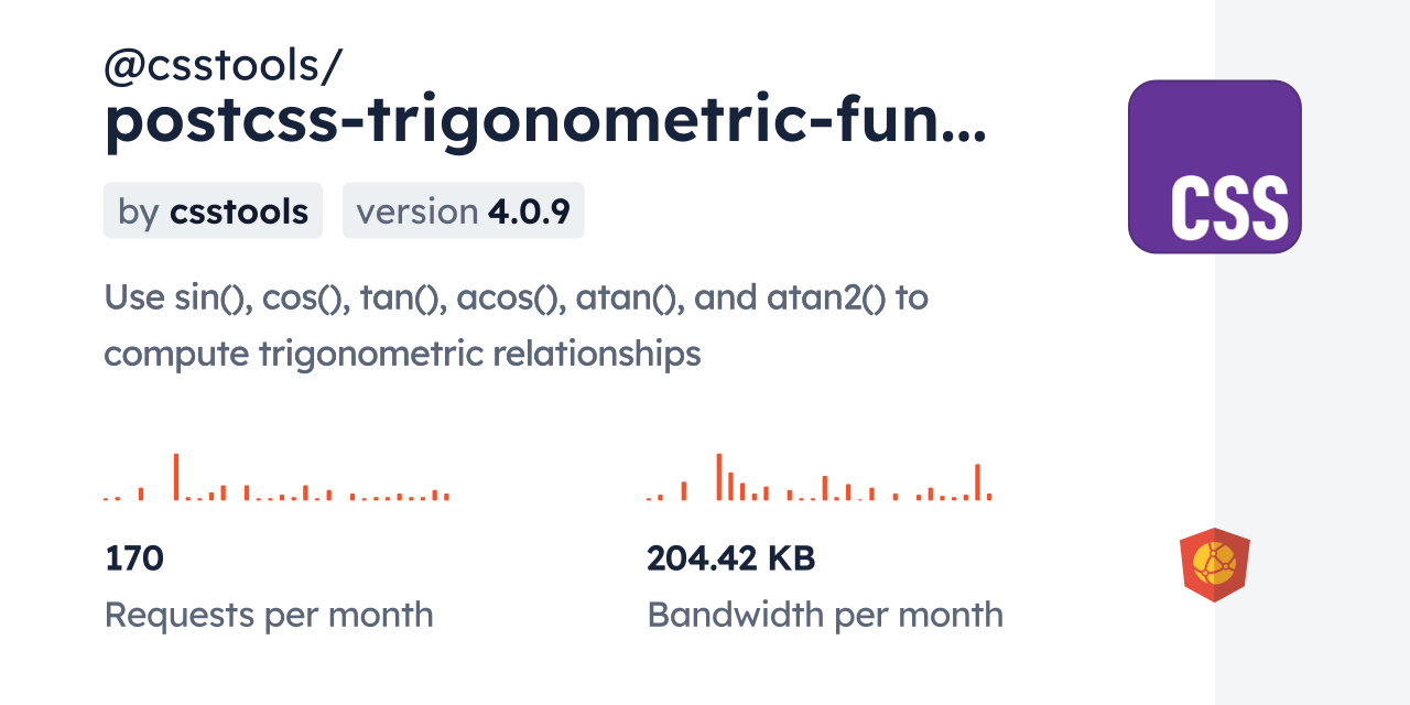 Csstoolspostcss Trigonometric Functions Cdn By Jsdelivr A Cdn For Npm And Github