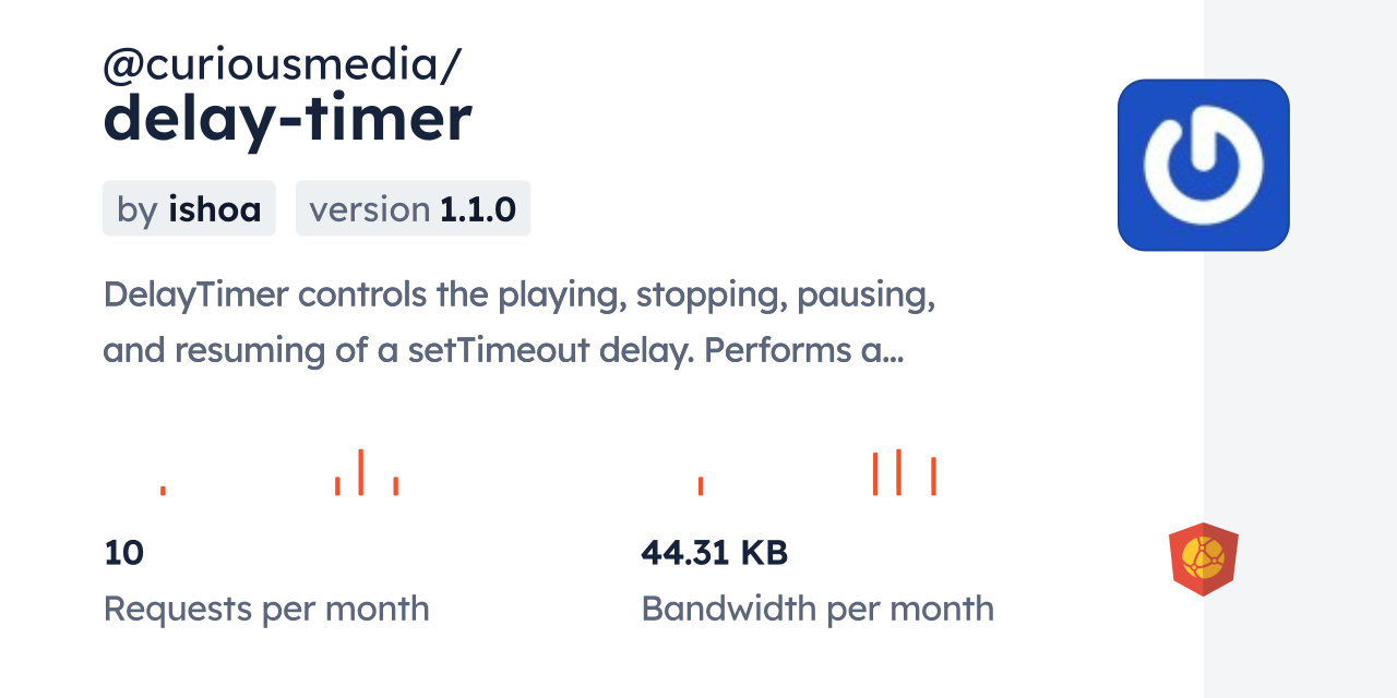 @curiousmedia/delay-timer CDN by jsDelivr - A CDN for npm and GitHub