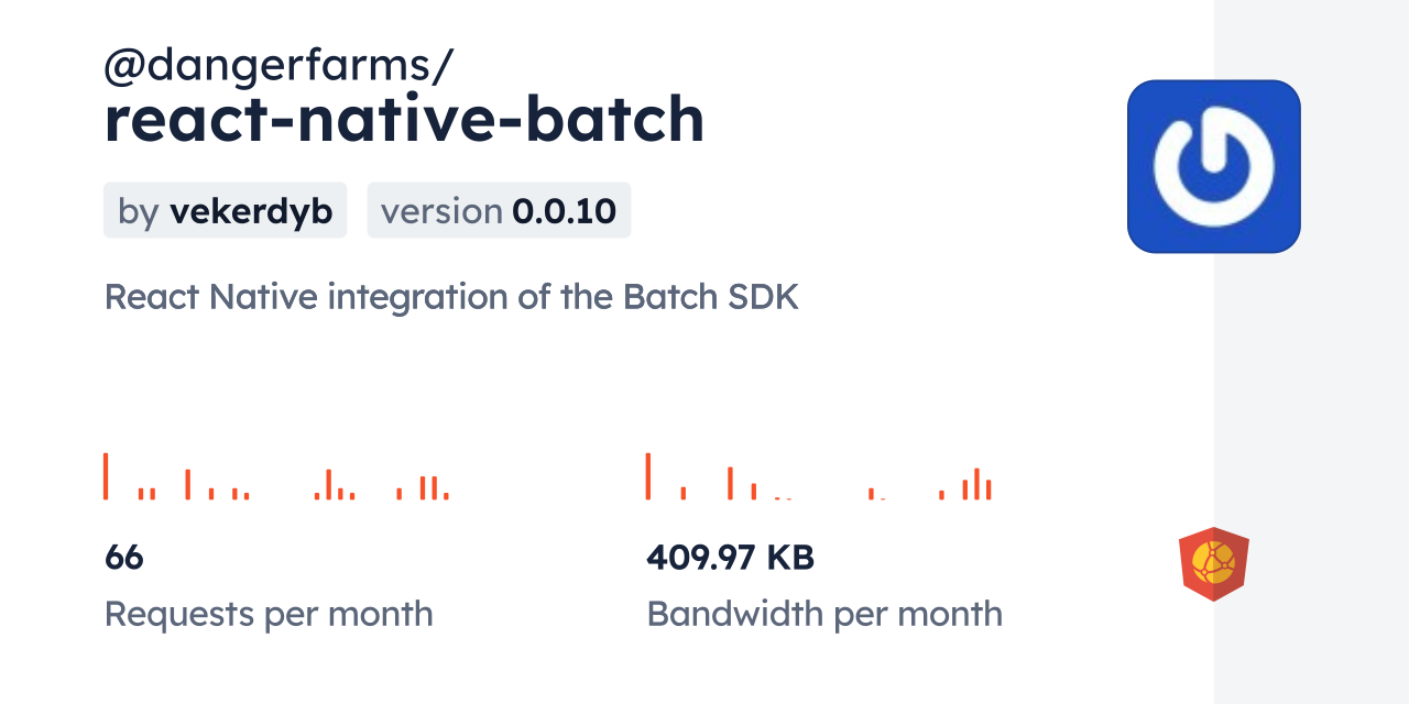 @dangerfarms/react-native-batch CDN by jsDelivr - A CDN for npm and GitHub