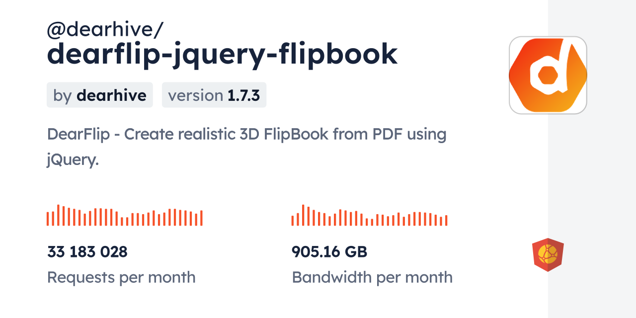 @dearhive/dearflip-jquery-flipbook CDN by jsDelivr - A CDN for npm and GitHub