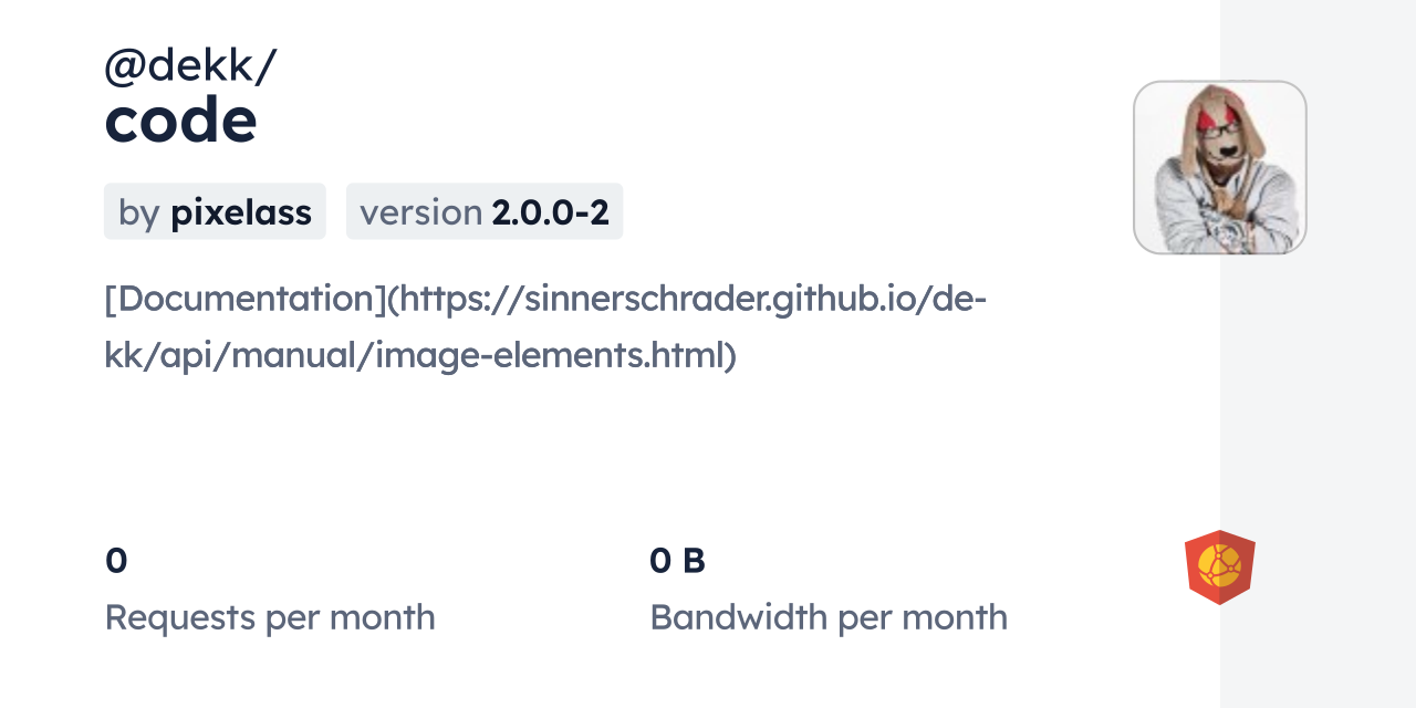 @dekk/code CDN by jsDelivr - A CDN for npm and GitHub