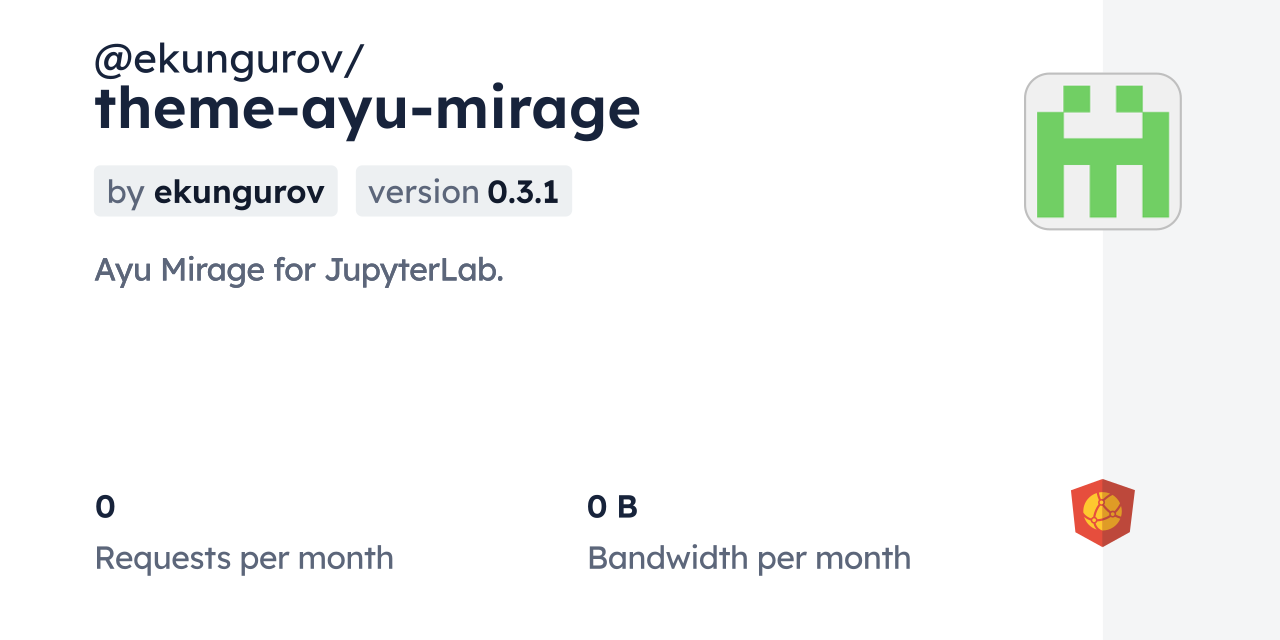 @ekungurov/theme-ayu-mirage CDN by jsDelivr - A CDN for npm and GitHub