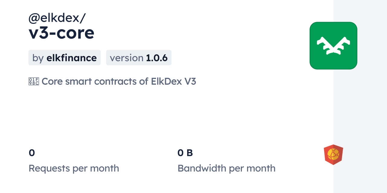 @elkdex/v3-core CDN by jsDelivr - A CDN for npm and GitHub