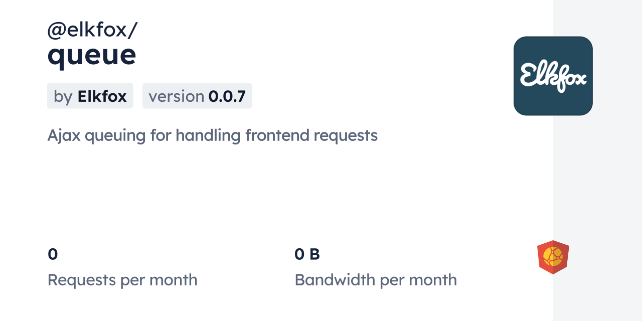 @elkfox/queue CDN by jsDelivr - A CDN for npm and GitHub