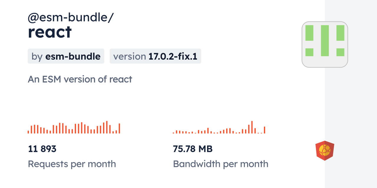 @esm-bundle/react CDN by jsDelivr - A CDN for npm and GitHub