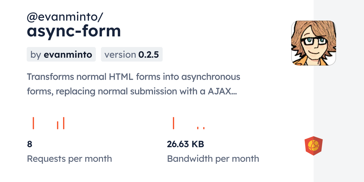 @evanminto/async-form CDN by jsDelivr - A CDN for npm and GitHub