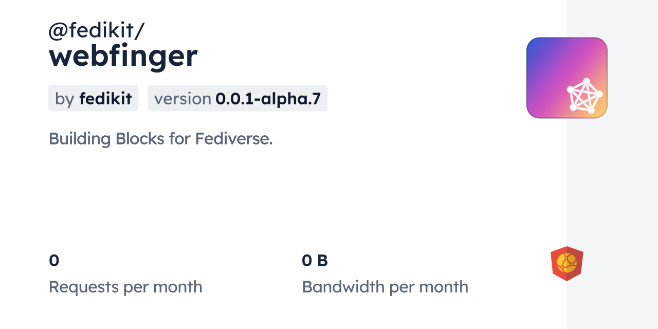 @fedikit/webfinger CDN by jsDelivr - A CDN for npm and GitHub